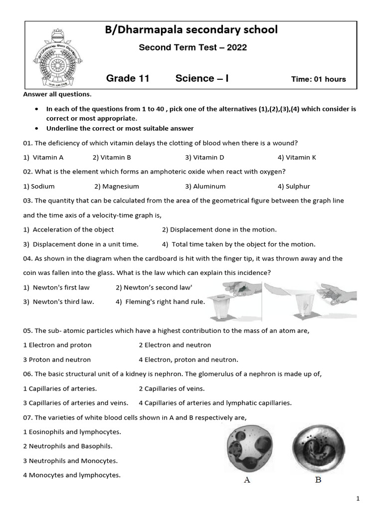 Grade 11 2 ND Part I Final | PDF | Capillary
