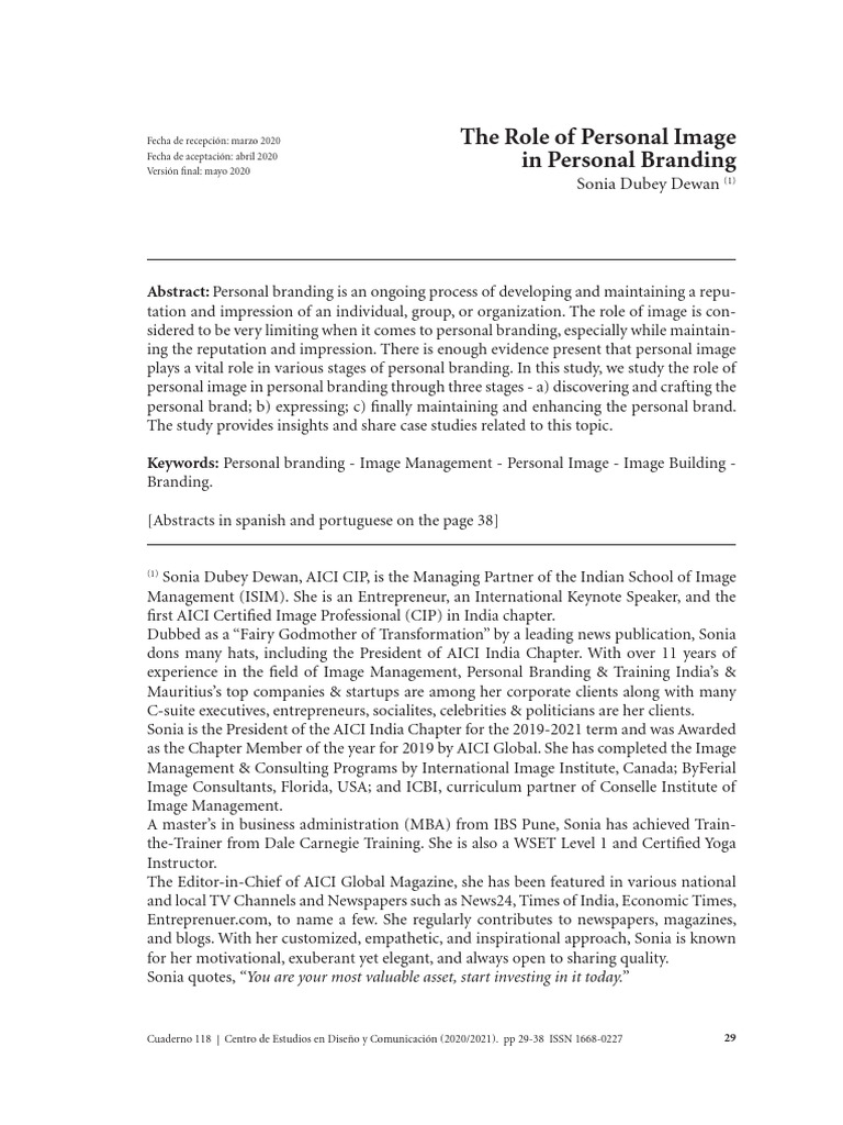 The Role of Personal Image in Personal Branding | PDF | Brand | Swot ...