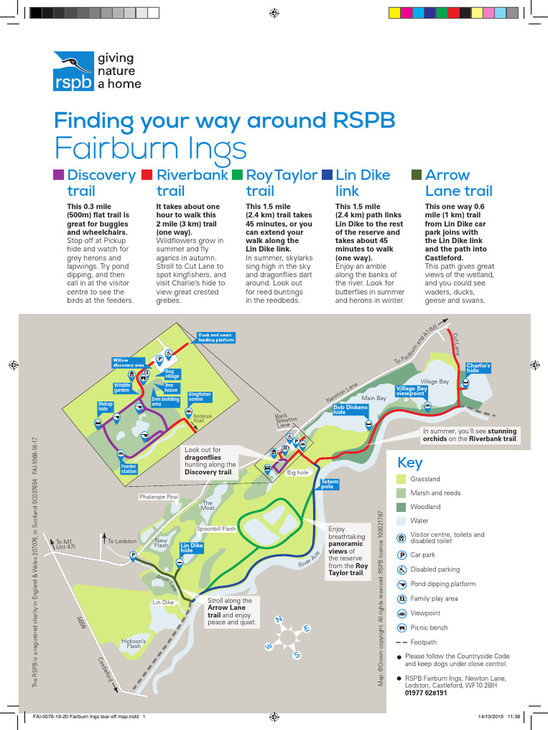 Fairburn Ings Tear Off Map - PPL | PDF | Birds | Ornithology