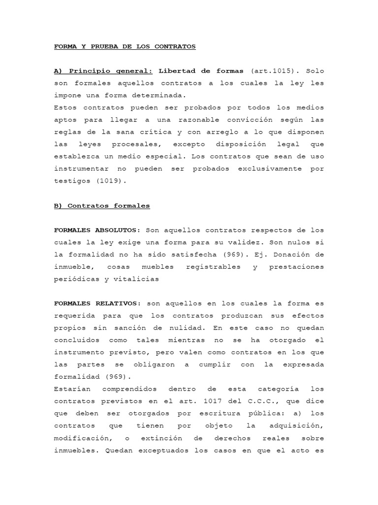 Forma de Los Contratos | PDF | Ley común | Justicia