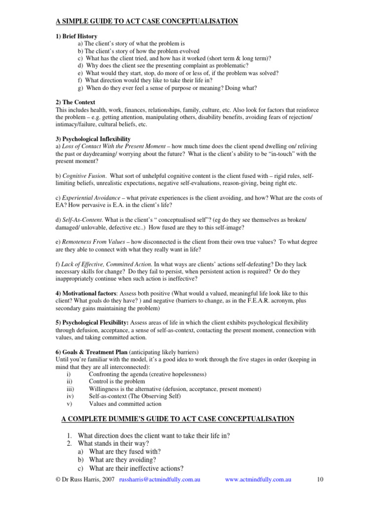 Case Conceptualisation - A Simple Guide | PDF | Cognition | Social ...