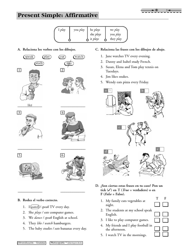 Present Simple 1 | PDF