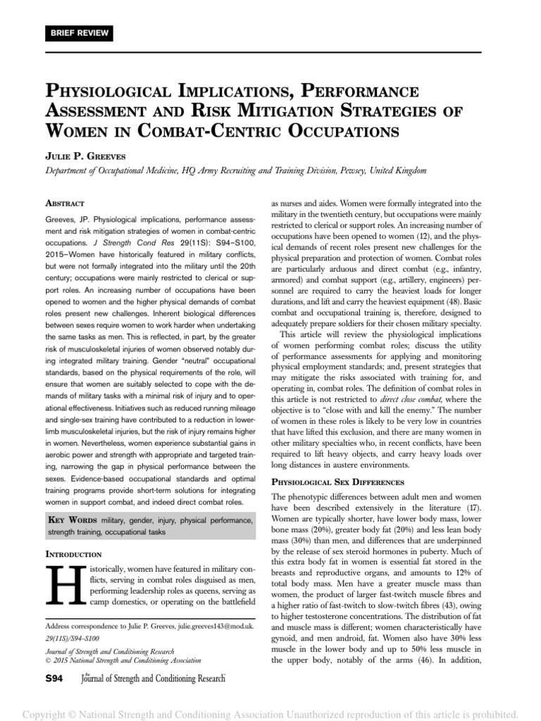Physiological Implications, Performance | PDF | Strength Training ...