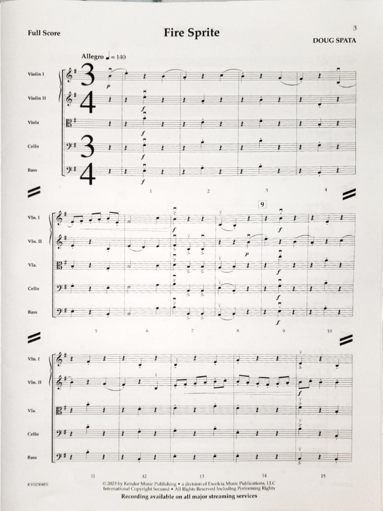 Fire Sprite - Conductor Score | PDF
