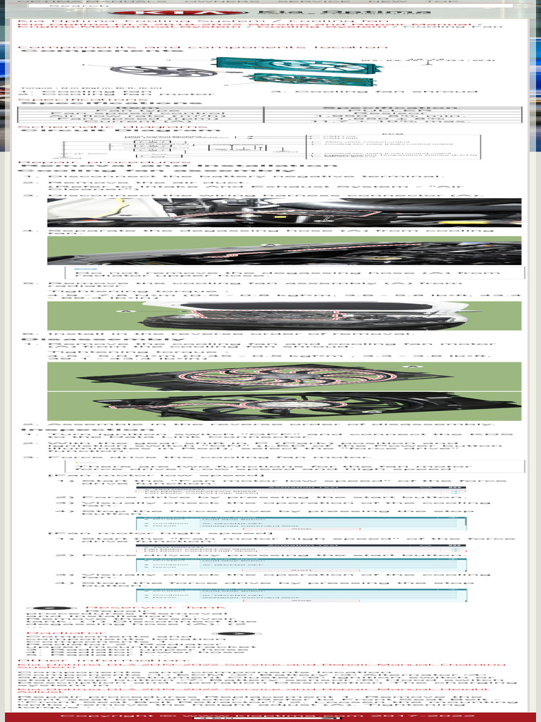Kia Optima - Cooling Fan - Cooling System | PDF | Radiator | Vehicles