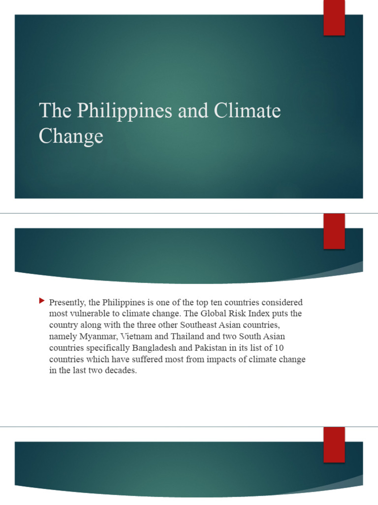The Philippines and Climate Change | PDF | Environmental Ethics ...
