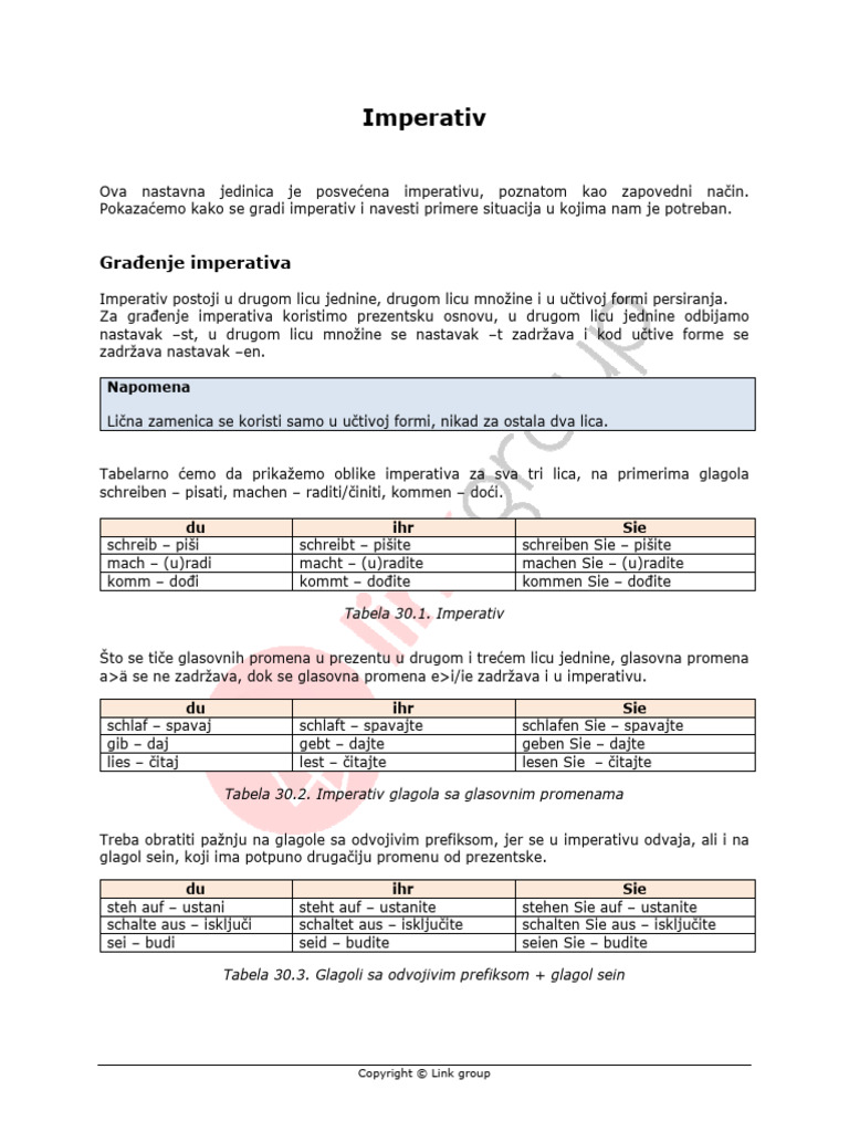 6.5 Imperativ | PDF