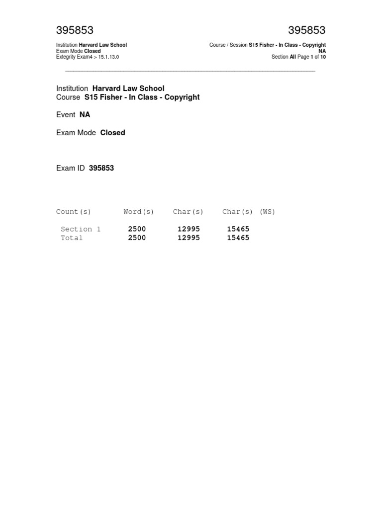 2015 Exam Sample Answer 2 | PDF | Online Copyright Infringement ...