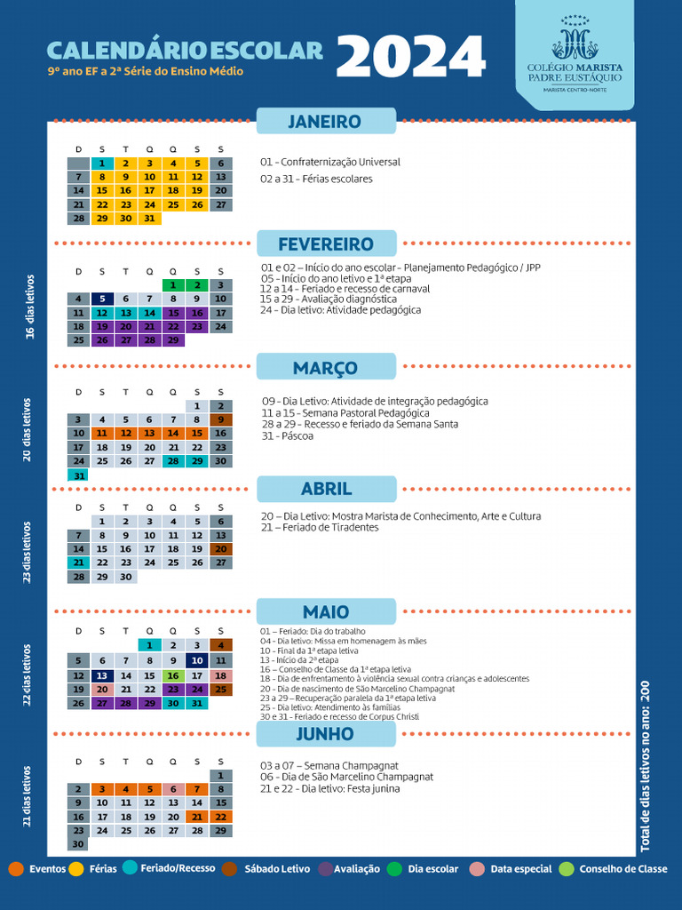 NAP4 Calendario 2024 9 Ano A 2 Serie | PDF