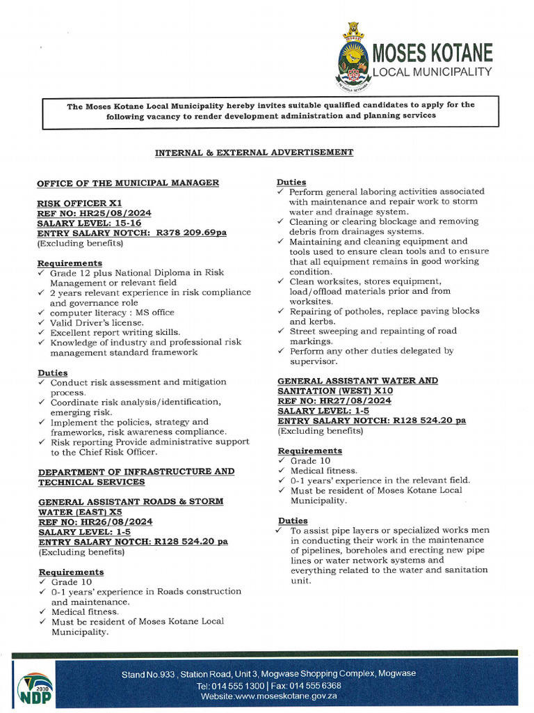 MKLM Advertised Positions | PDF