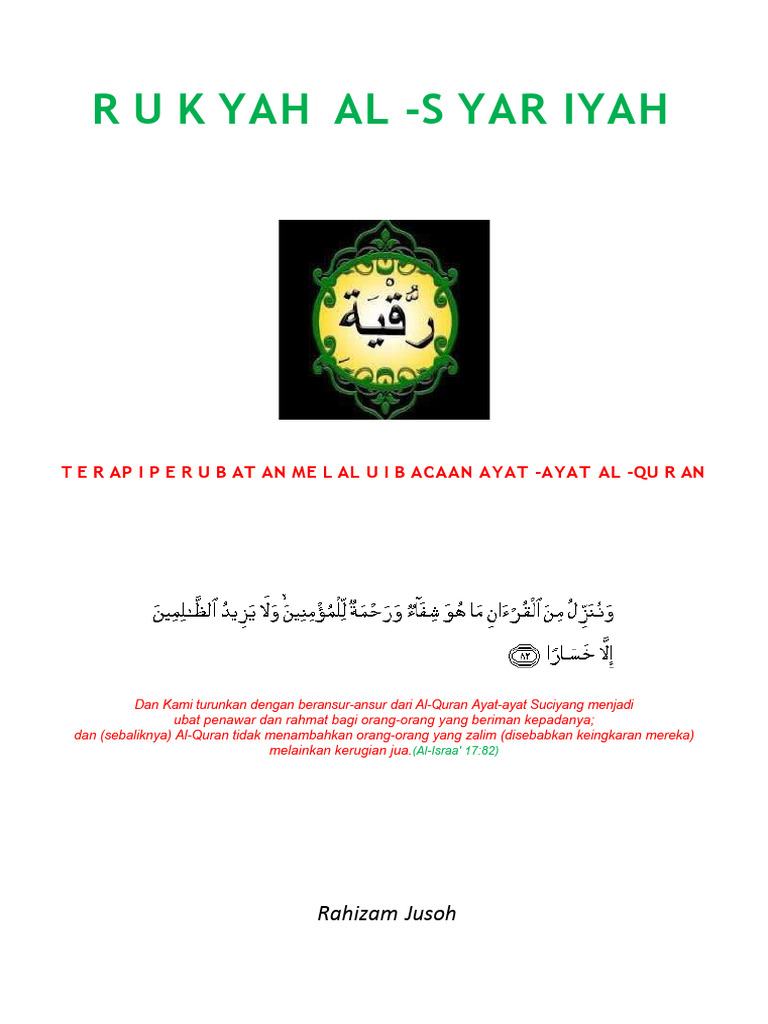 Ruqyah Syariah: Penawar Penyakit | PDF | Pengembangan Diri | Kesehatan ...