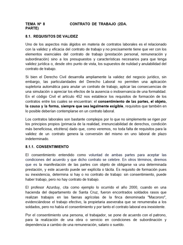 CONTRATO DE TRABAJO | PDF | Derecho laboral | Economias