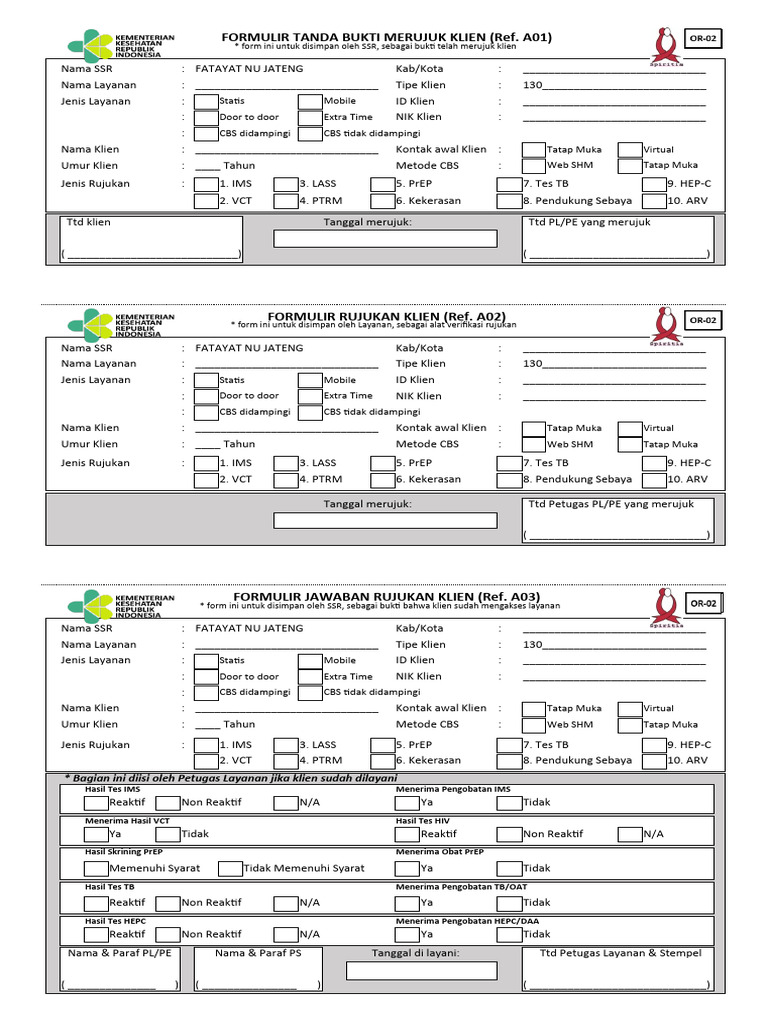 Formulir Rujukan (Or-02) | PDF