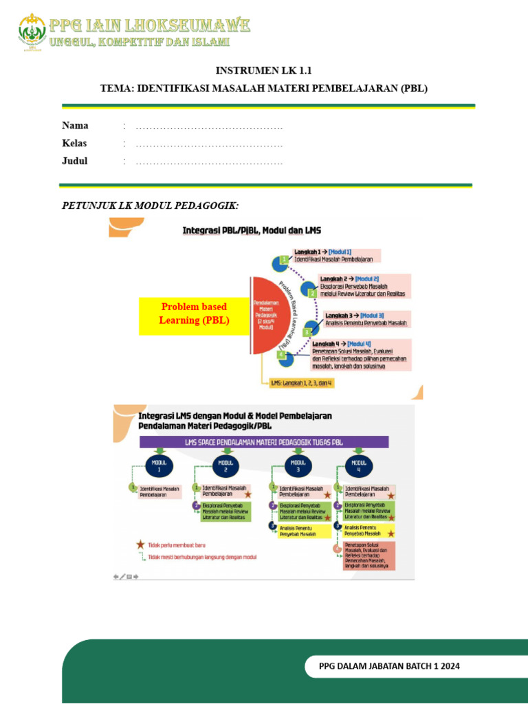 Instrumen LK 1.4 - Analisis Penetapan Solusi Masalah (MODUL PEDAGOGI 4 ...