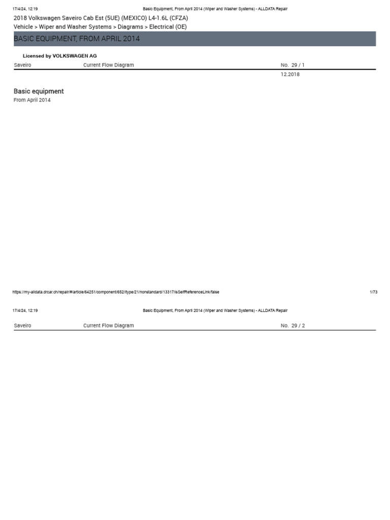 Basic Equipment, From April 2014 (Wiper and Washer Systems) - ALLDATA ...