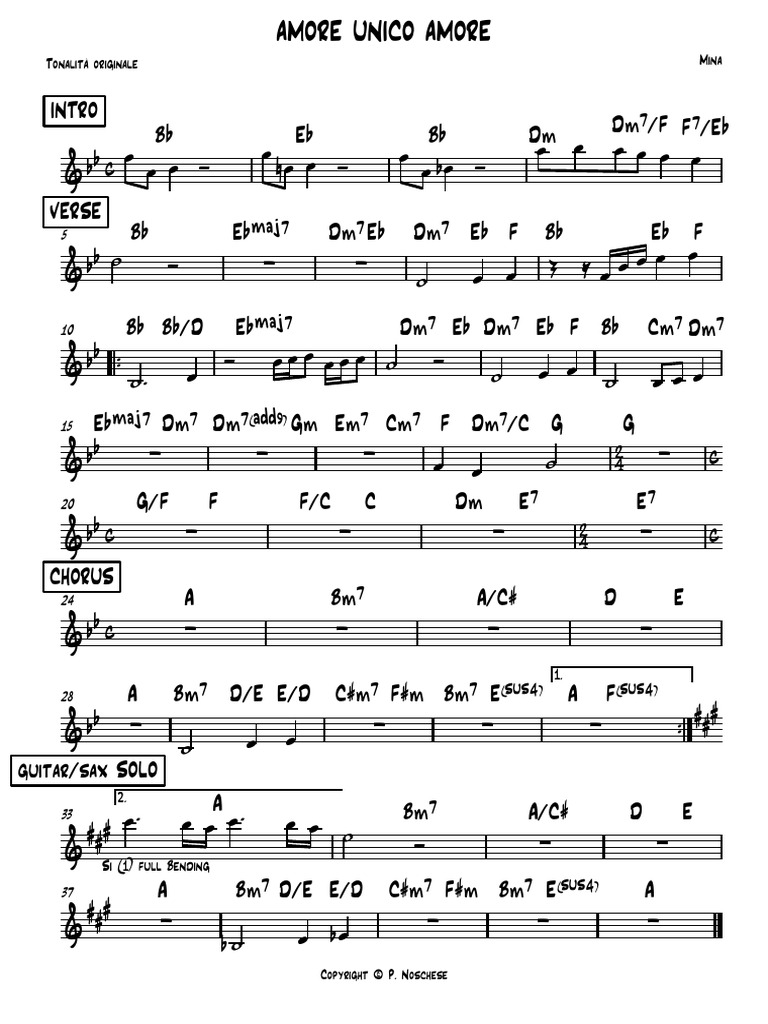 Amore Unico Amore | PDF