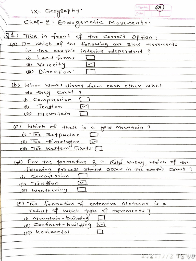 Chapter 2 Endogenetic Movement Geography | PDF | Tectonics | Structure ...