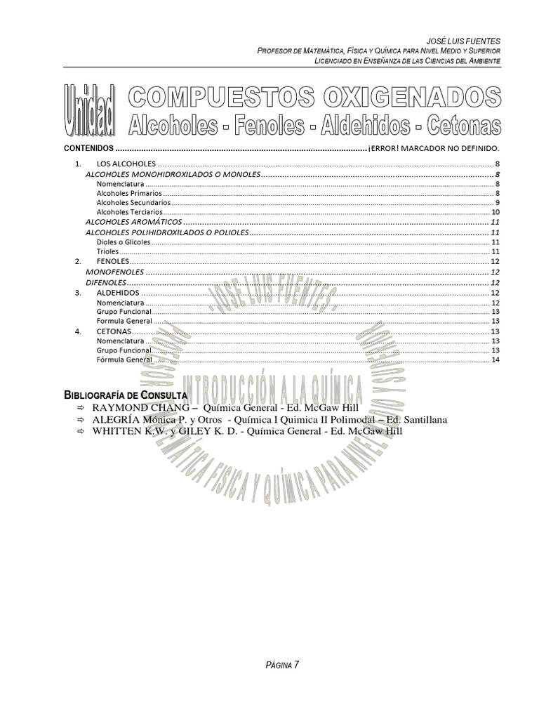 UNIDAD 03 Compuestos Oxigenados Teorico 2º Parte | PDF | Aldehído | Cetona