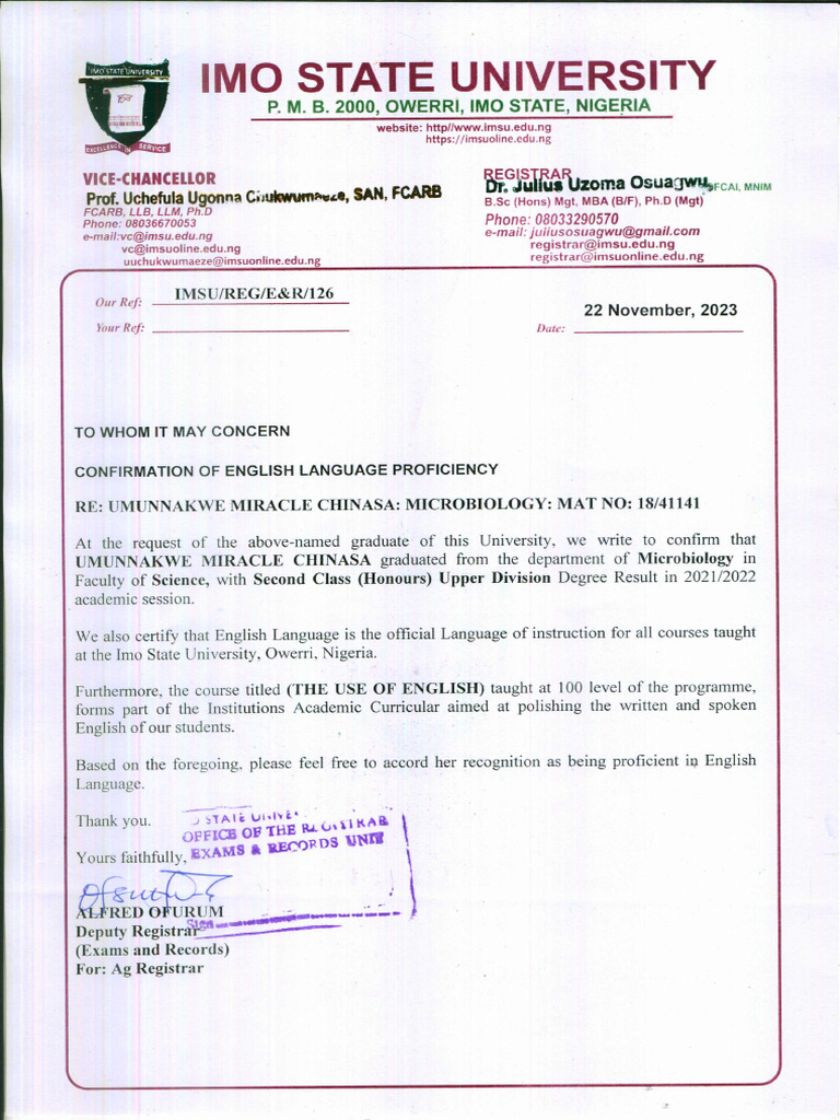 Umunnakwe Eng. Prof | PDF