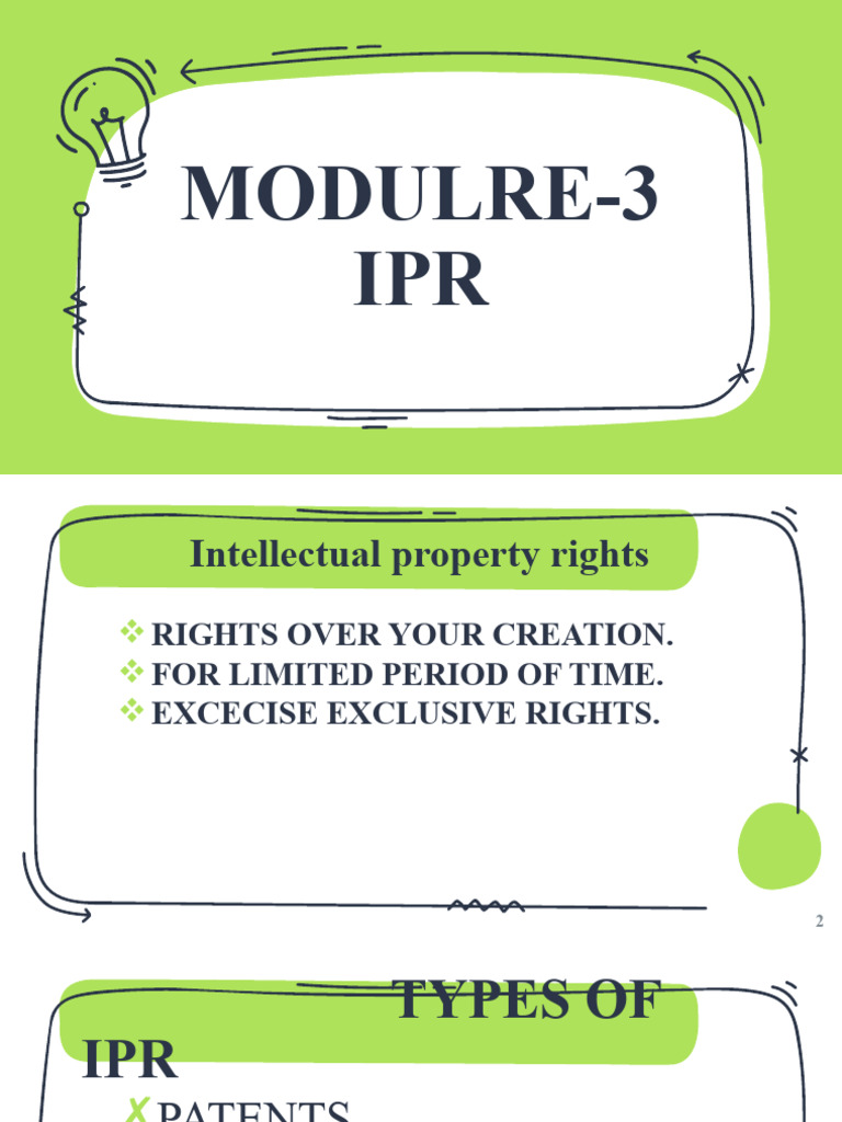 Ipr Module 3 Lbe | PDF | Trademark | Patent