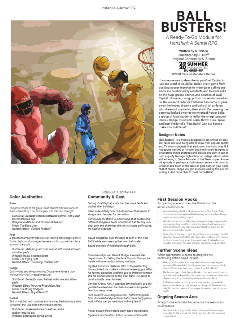 Ball Busters! Module Worksheet | PDF