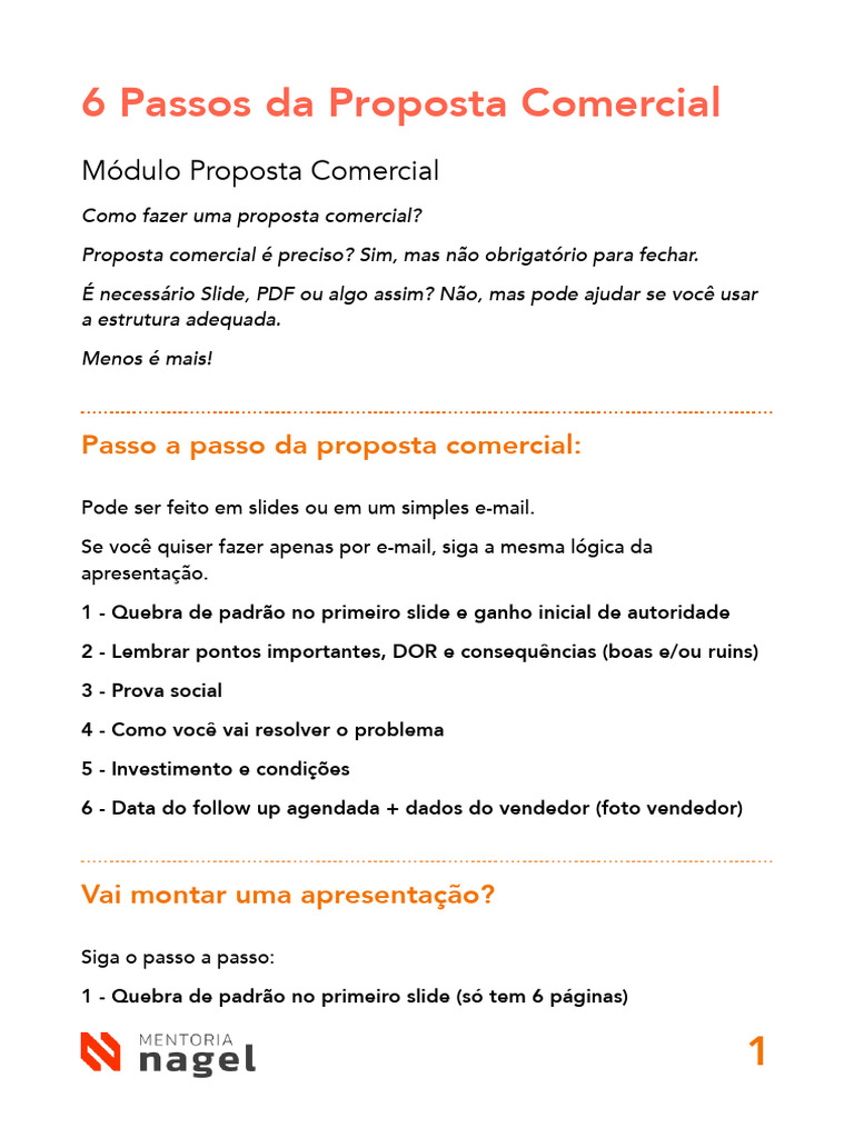 Estrutura Eficaz da Proposta Comercial | PDF
