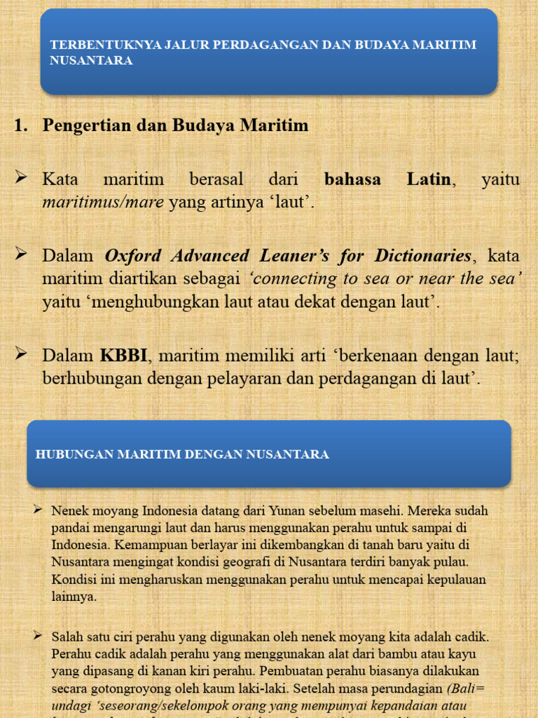 Terbentuknya Jalur Perdagangan Dan Budaya Maritim Nusantara | PDF | Sejarah | Agama & Spiritualitas
