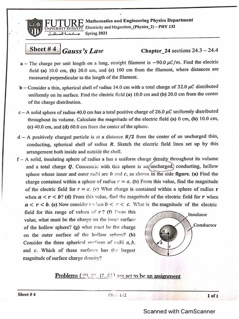 Sheet 4 Answers 2 Physics 2 | PDF