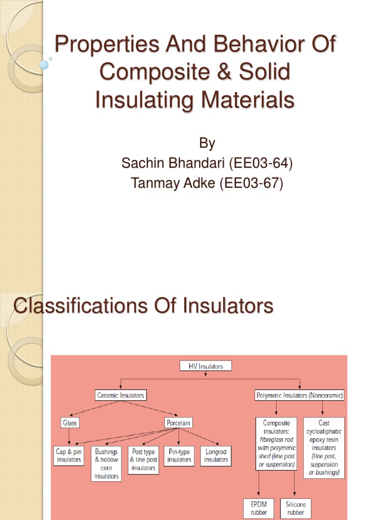Properties and Behavior of Composite Solid Insulating Materials | PDF ...