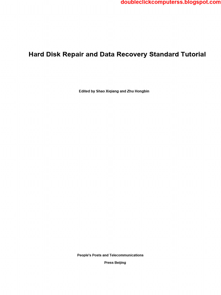 Sample Hard Disk Repair and Data Recovery Standard Tutorial | PDF | Hard Disk Drive | Disk Storage