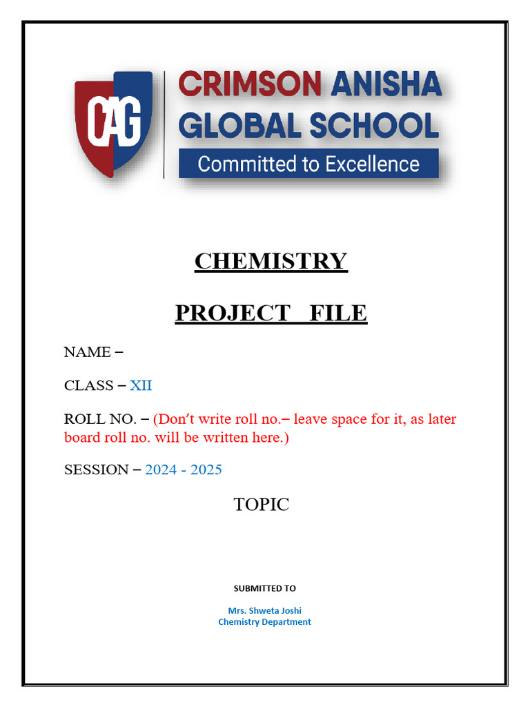 Chemistry Project | PDF | Art