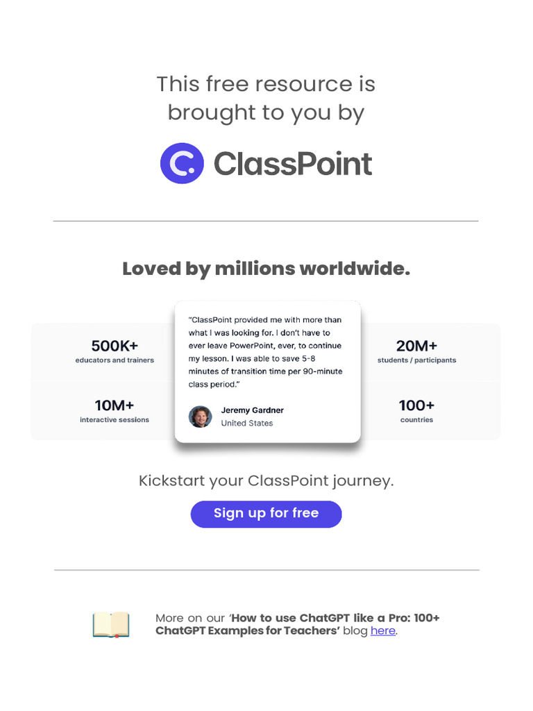 100 ChatGPT Prompts by ClassPoint | PDF | Virtual Reality | Augmented ...