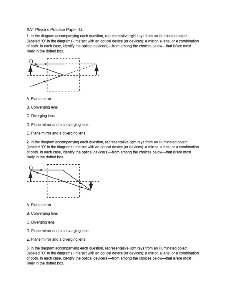 1626956997Rituparna-SAT Physics Practice Paper 14 | PDF | Gases | Waves
