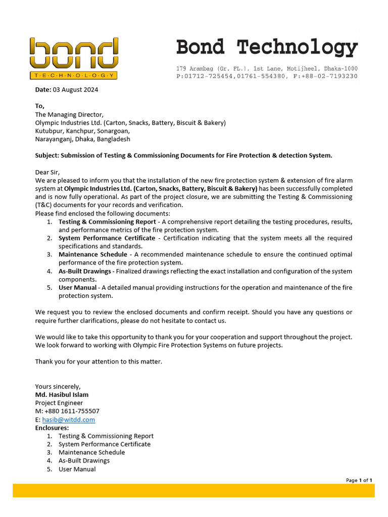 Forwarding Letter | PDF