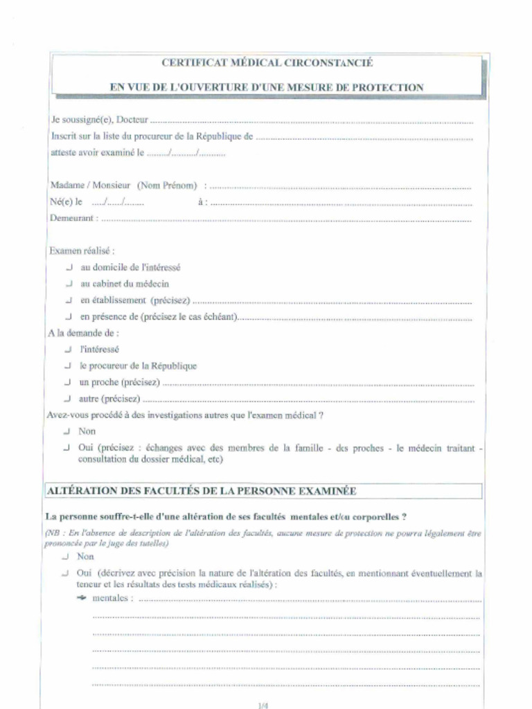 Cea Annexe 5 Modele Certificat Medical Circonstancie Colmar | PDF