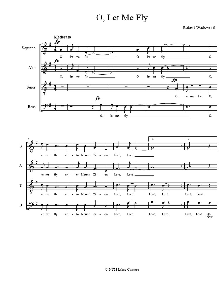O, Let Me Fly - Partition Chorale | PDF