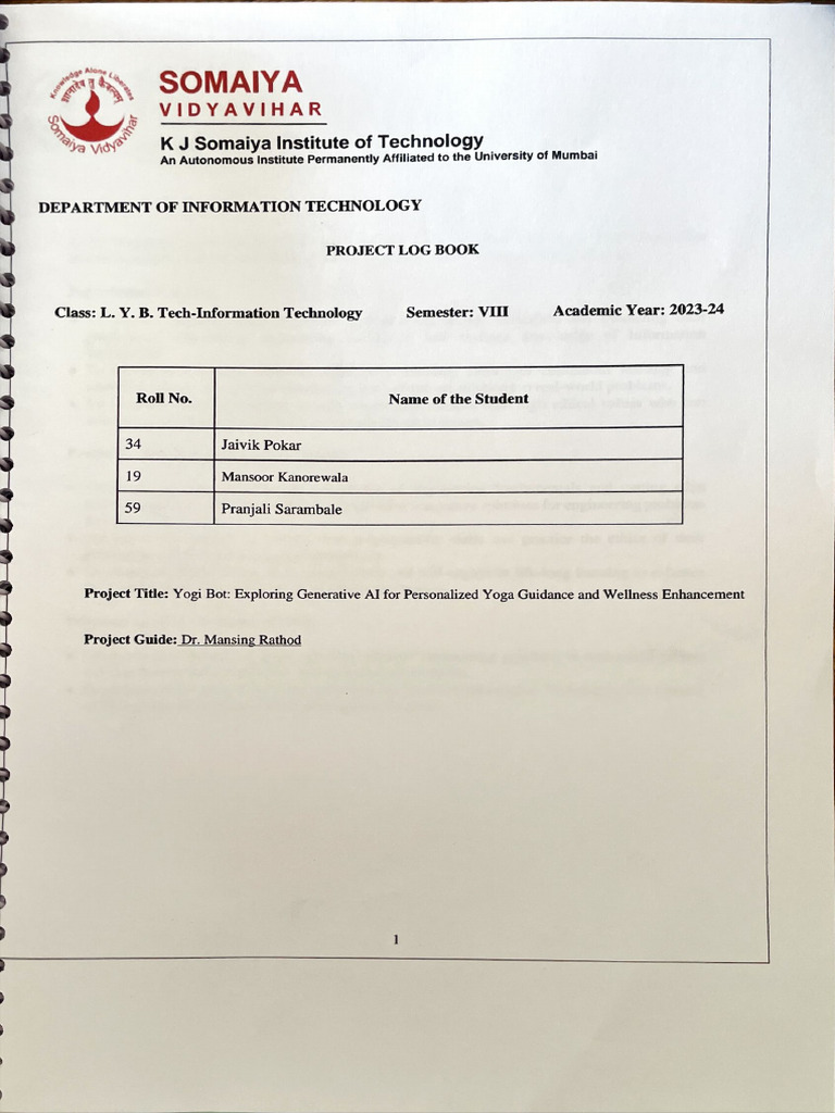 PBL Log Book 07 | PDF