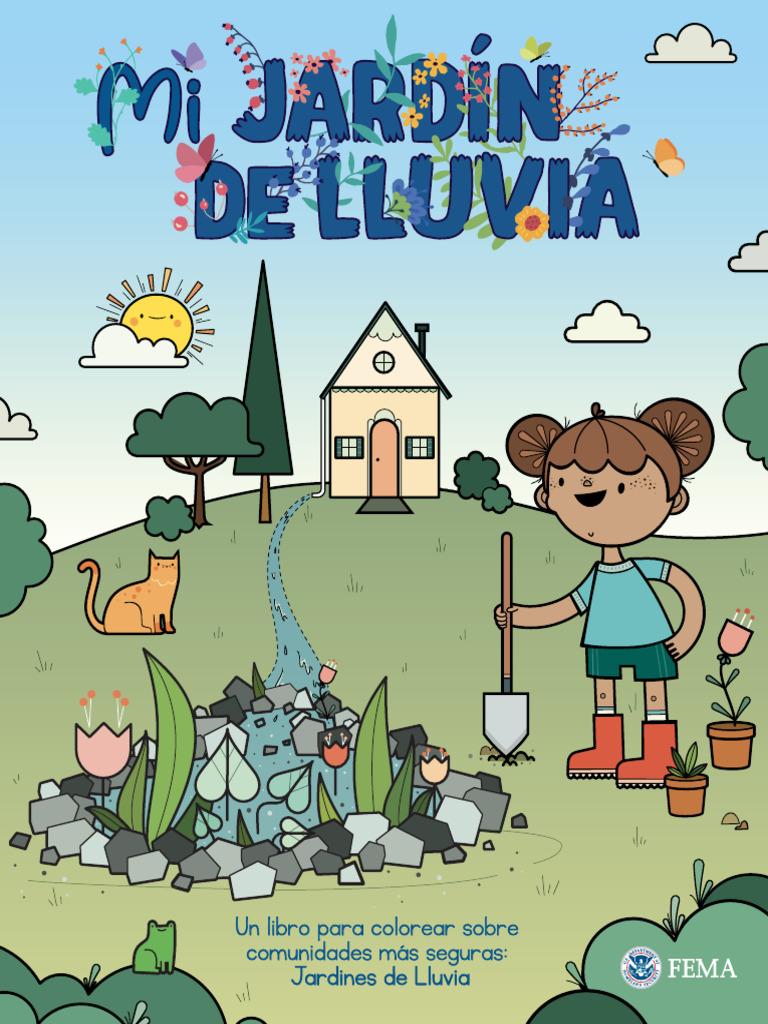 Fema My Rain Garden Coloring Book Spanish | PDF | Lluvia | Inundar
