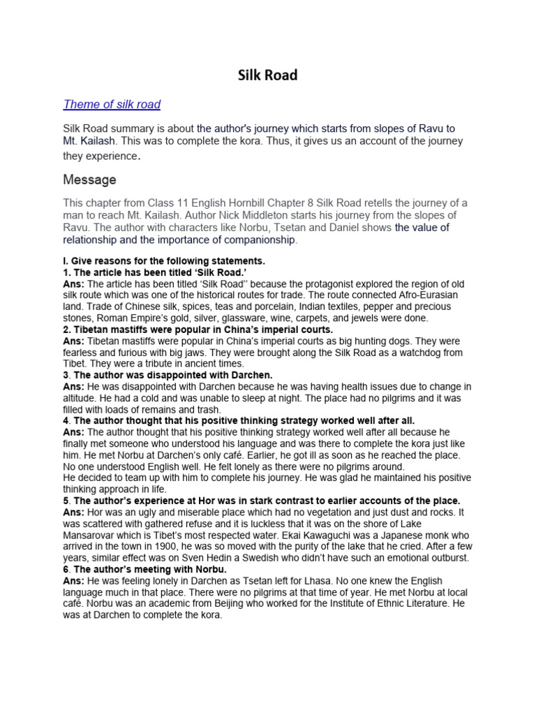 Silk Road | PDF | Silk Road