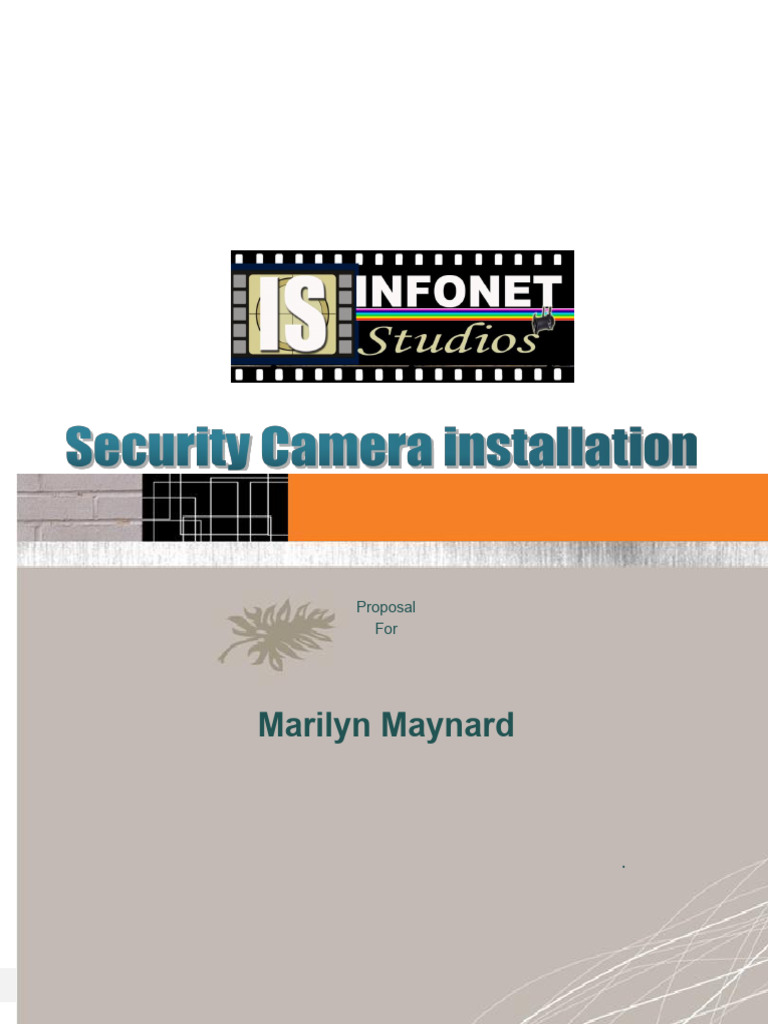 Marilyn Maynard - Security System Proposal | PDF | Camera | Closed ...