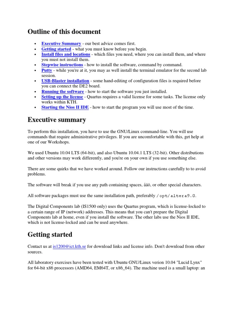 Quartus On Ubuntu | PDF | Advanced Packaging Tool | Installation (Computer Programs)