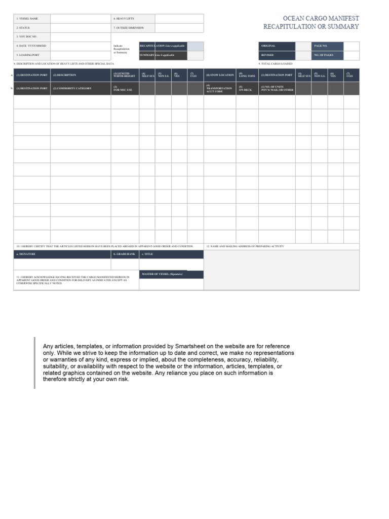 IC Shipping Manifest 9308 | PDF | Cargo | Ships