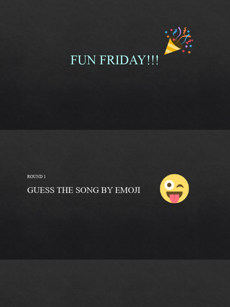 FUN FRIDAY(guess the song)(1) | PDF