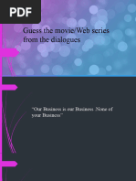 Bollywood Movie Dialogue Quiz | PDF | Hindi Language Films | Cinema Of ...