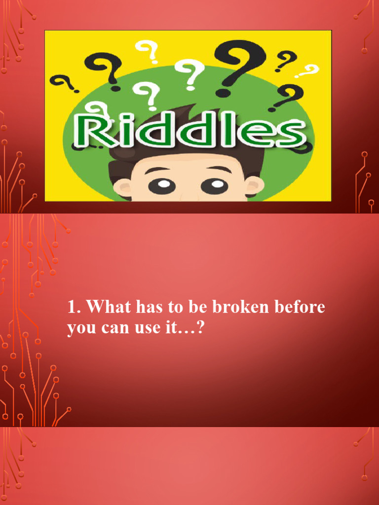 Fun Friday - 20 Riddles | PDF