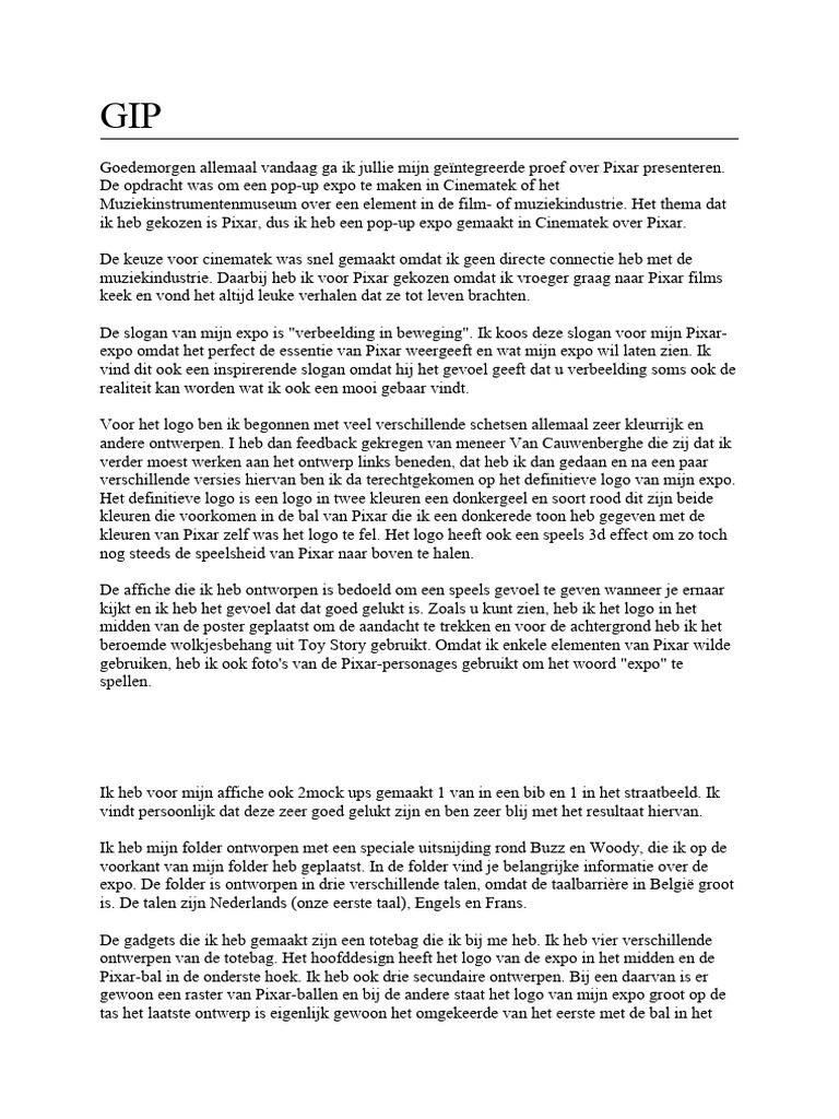 GIP Pixar | PDF