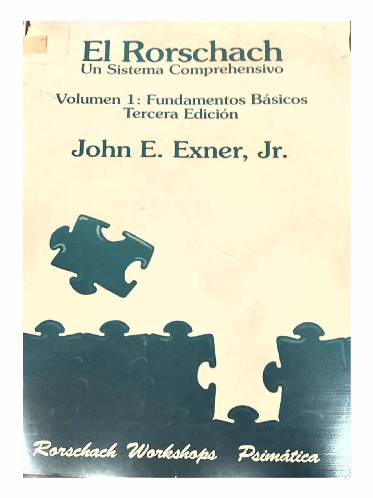 Exner - El Rorschach. Un Sistema Comprehensivo (Capítulo 1) | PDF