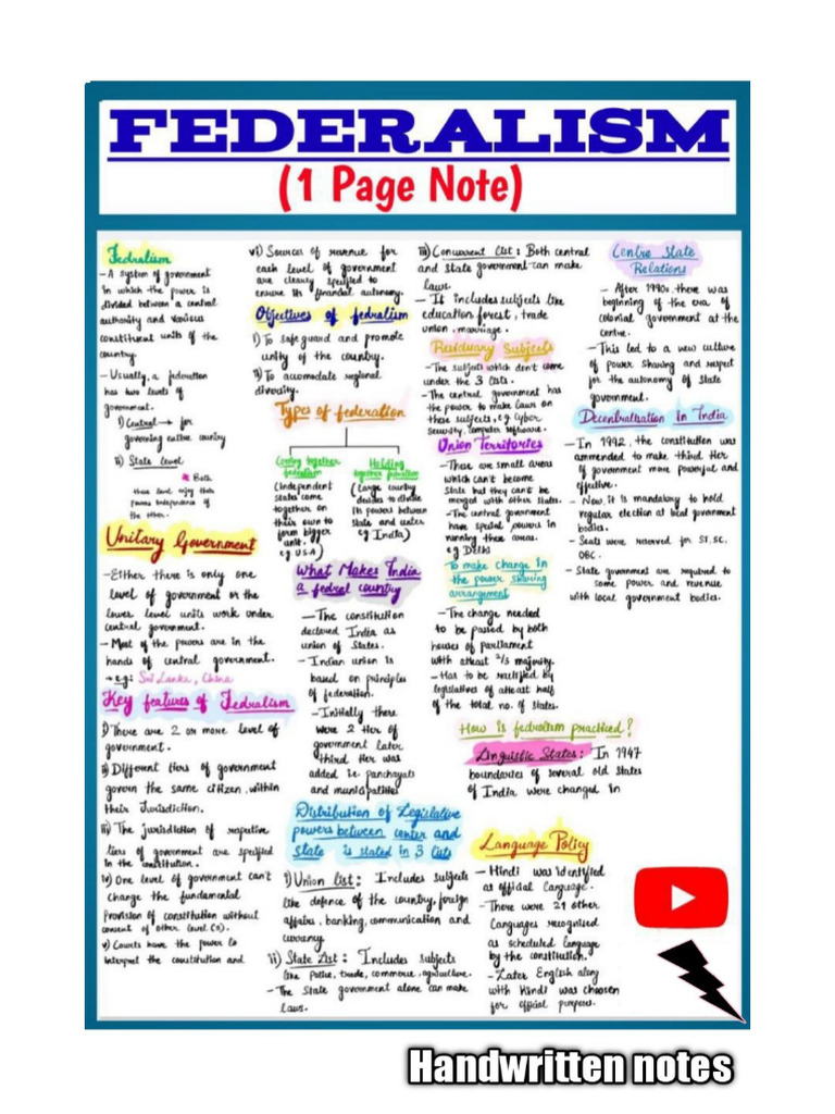 One Page Notes | PDF