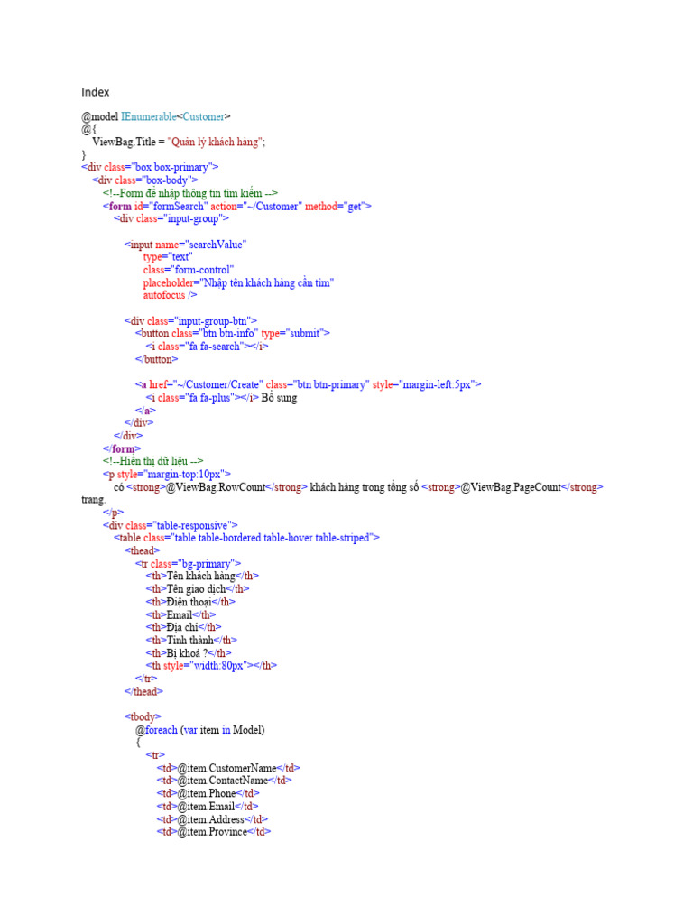 Index: Ienumerable Customer | PDF | Parameter (Computer Programming) | Sql