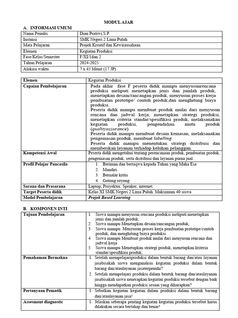 Modul Ajar | PDF | Karier & Perkembangan